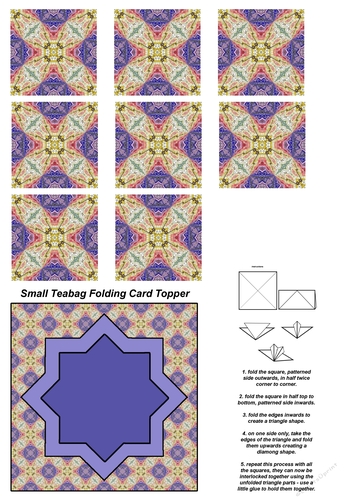 Teabag Folding Card Toppers Kit With Two Folding Cards and Two Sizes ...