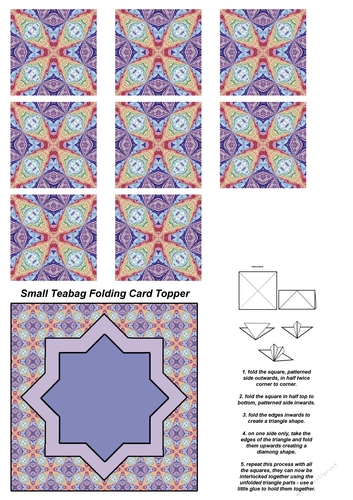 Teabag Folding Card Toppers Kit With Two Folding Cards and Two Sizes ...