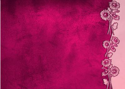 Velvet Flower Border Background (rich Rose) - CUP131599_523 | Craftsuprint