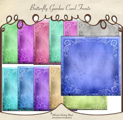 Butterfly Garden Card Fronts - CUP146271_523 | Craftsuprint