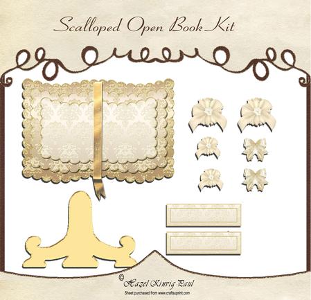 Scalloped Open Book Kit - CUP156587_523 | Craftsuprint