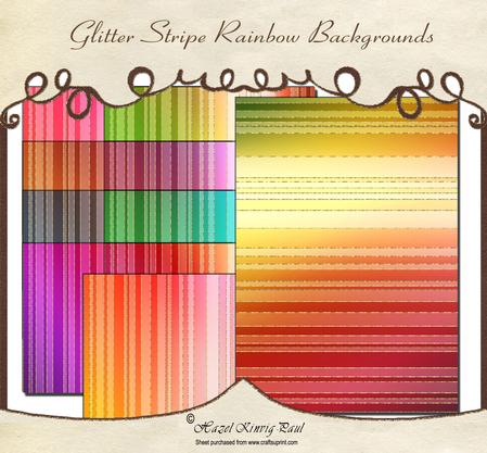 Glitter Stripe Rainbow Backgrounds - CUP156834_523 | Craftsuprint