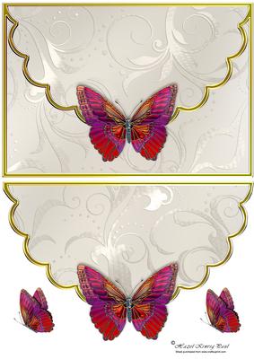 Butterfly Envelope Card - CUP199203_523 | Craftsuprint
