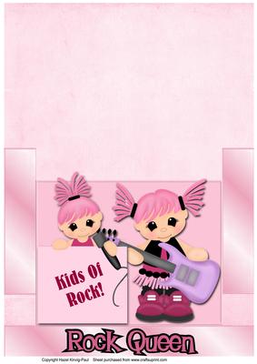 Rock Girls Column Fold Card - CUP206798_523 | Craftsuprint