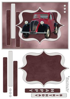 Old Car Birthday Card - CUP328917_523 | Craftsuprint