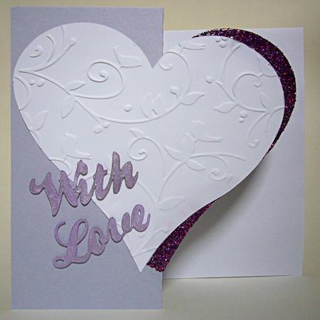 Dual Heart Fold Back Card - CUP700267_523 | Craftsuprint