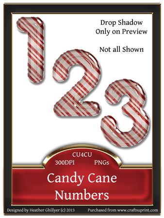 Candy Cane Numbers - CUP406410_1885 | Craftsuprint