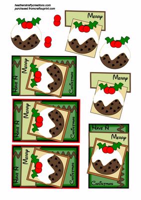 Christmas Pudding Yummy Toppers - CUP12120_107 | Craftsuprint