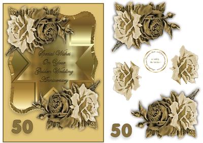 Golden Roses 50th Anniversary - CUP132501_107 | Craftsuprint