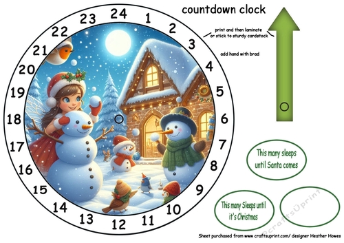advent clock countdown princess 5 - CUP1347424_107 | Craftsuprint