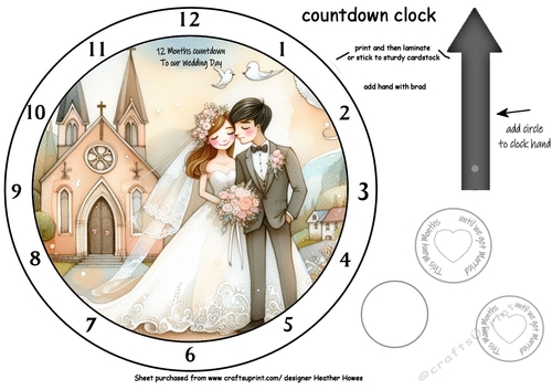 wedding countdown calendar 1 - CUP1351855_107 | Craftsuprint