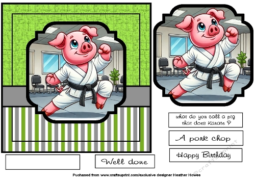 what do you call a pig doing Karate - CUP1356282_107 | Craftsuprint