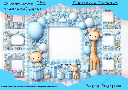 Baby Frames blue - CUP1361463_107 | Craftsuprint