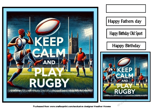 Keep calm play rugby - CUP1363201_107 | Craftsuprint