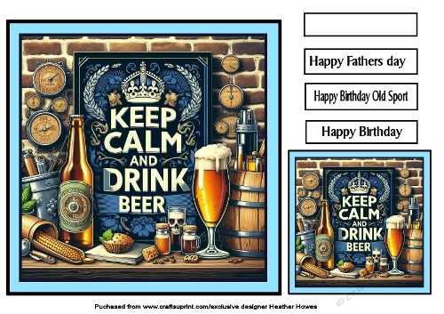 Keep calm drink beer - CUP1363207_107 | Craftsuprint