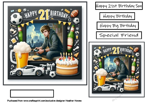 21st birthday Male - CUP1366075_107 | Craftsuprint
