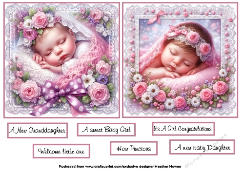 pretty baby girl toppers 3 - CUP1367351_107 | Craftsuprint