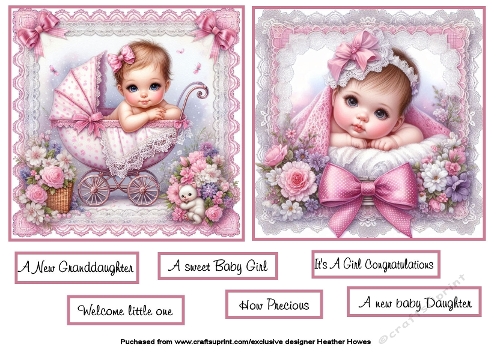 pretty baby girl toppers 6 - CUP1367354_107 | Craftsuprint