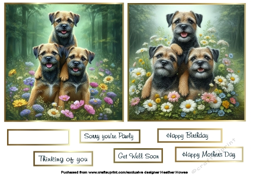 border terrier toppers - CUP1369338_107 | Craftsuprint