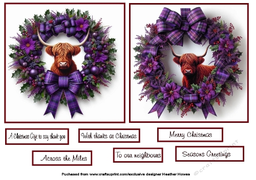 coos at christmas - CUP1372000_107 | Craftsuprint