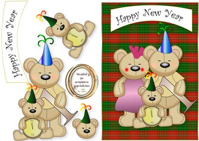 Beary Happy New Year - CUP150049_107 | Craftsuprint