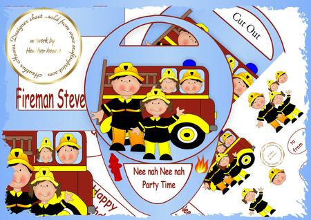 Fireman Steve Oval Cut Out Easel Kit - CUP206266_107 | Craftsuprint