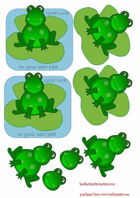 Frog Good Luck in Your New Pad - CUP22578_107 | Craftsuprint