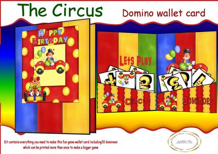 Circus Fun Domino Card Wallet Kit - CUP324682_107 | Craftsuprint