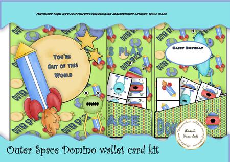 Outer Space Domino Card Wallet Kit - CUP324695_107 | Craftsuprint