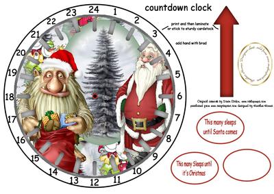 Advent Countdown Clock 1 - CUP480095_107 | Craftsuprint