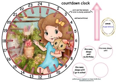 Countdown Clock Birthday Girly - CUP480527_107 | Craftsuprint