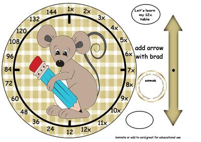 12x Table Mouse Clock - CUP488060_107 | Craftsuprint