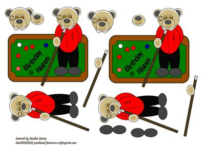 Scruffy Ted Snooker - CUP49759_107 | Craftsuprint