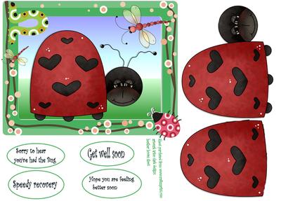Got the Bug /get Well Soon Card - CUP50533_107 | Craftsuprint