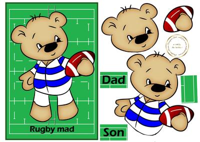 Rugby Bear - CUP516401_107 | Craftsuprint