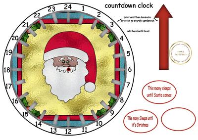 Santas Face Advent Clock - CUP570437_107 | Craftsuprint