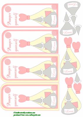 Pamper Yourself Tags/toppers - CUP590225_107 | Craftsuprint
