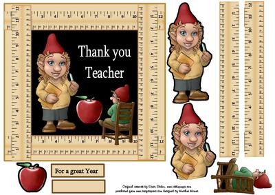 Ruler Gnome Thank You Teacher - CUP612877_107 | Craftsuprint