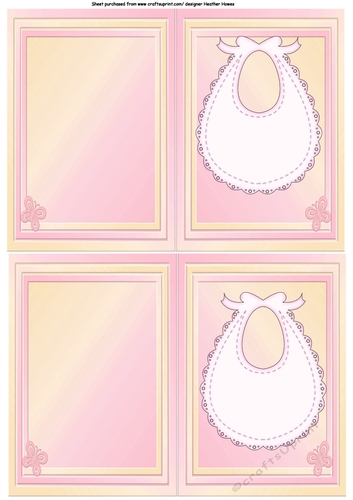 blank baby cards pink - CUP793376_107 | Craftsuprint