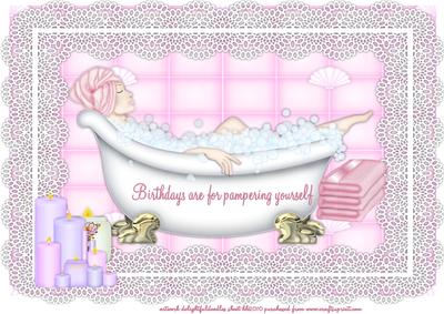 A4 Pampered on Your Birthday - CUP98402_107 | Craftsuprint