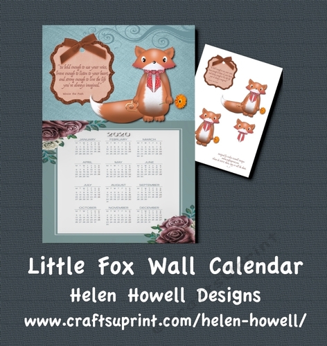 Little Fox Wall Calendar 2020 - CUP1015677_37881 | Craftsuprint