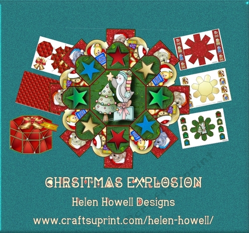 Christmas Explosion - Exploding Box card - CUP1059273_37881 | Craftsuprint