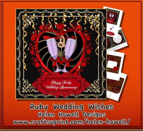 Ruby Wedding Wishes - CUP1060389_37881 | Craftsuprint