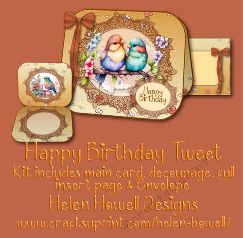 Happy Birthday Tweet - Round Cornered Tent Card - CUP1207300_37881 ...
