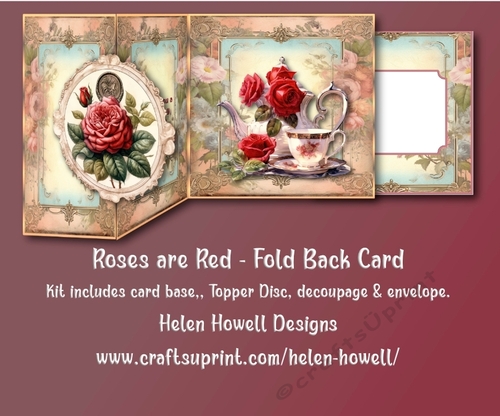 Roses are Red - Fold Back Card - CUP1221526_37881 | Craftsuprint