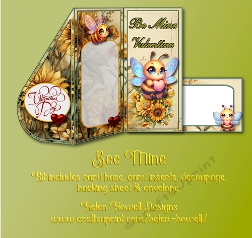 Bee Mine - Tear Dop Card - CUP1275120_37881 | Craftsuprint