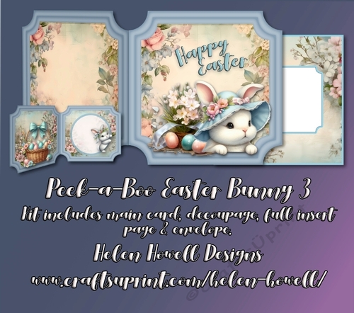 Peek-a-boo Easter Bunnies 3 - CUP1278318_37881 | Craftsuprint