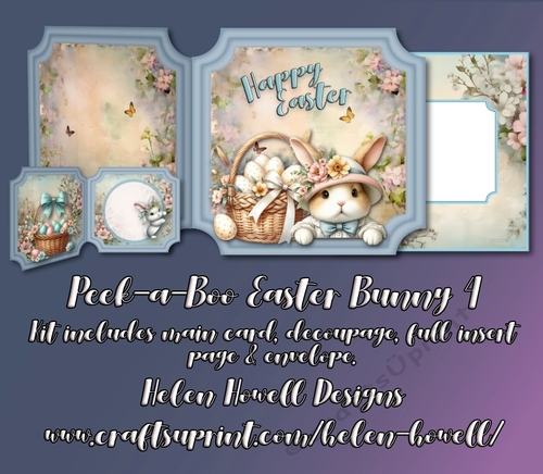 Peek-a-boo Easter Bunnies 4 - CUP1278319_37881 | Craftsuprint