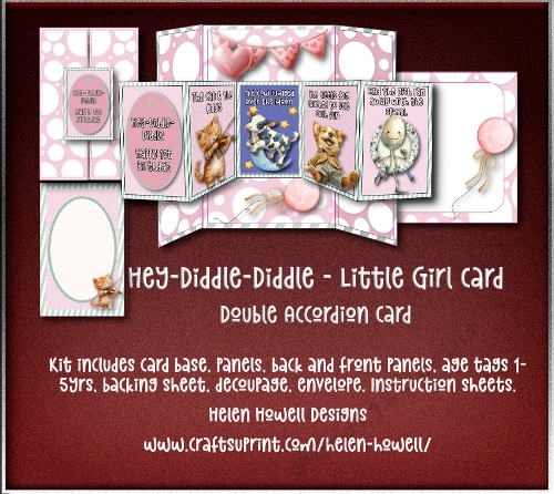 Hey Diddle Diddle - Little Girls 1-5 years - Double Accordion Gate-fold ...