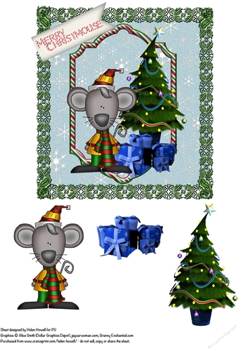 Merry Christmouse - CUP821133_37881 | Craftsuprint